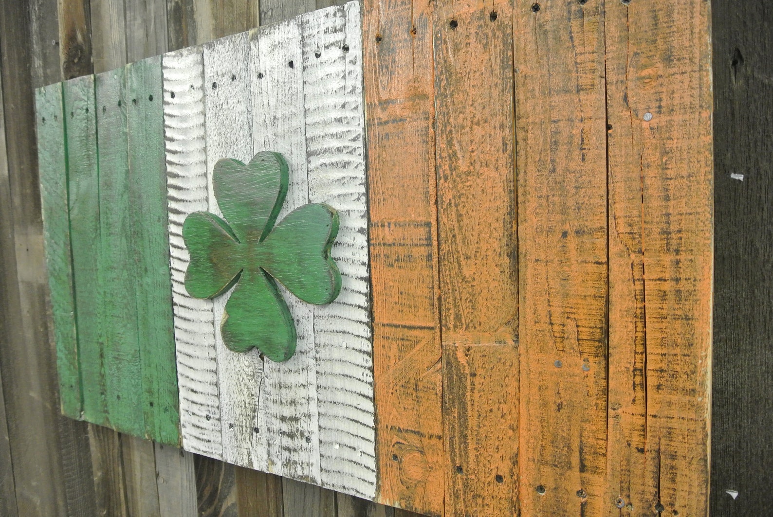 3D Irish Flag Reclaimed Wood Distressed Republic of - Etsy