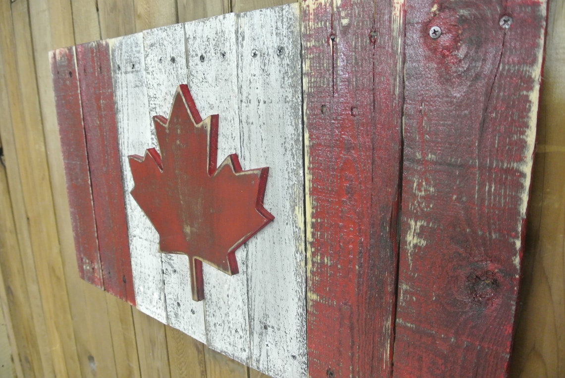 3D Canadian Flag Canada flag maple leaf rustic distressed | Etsy