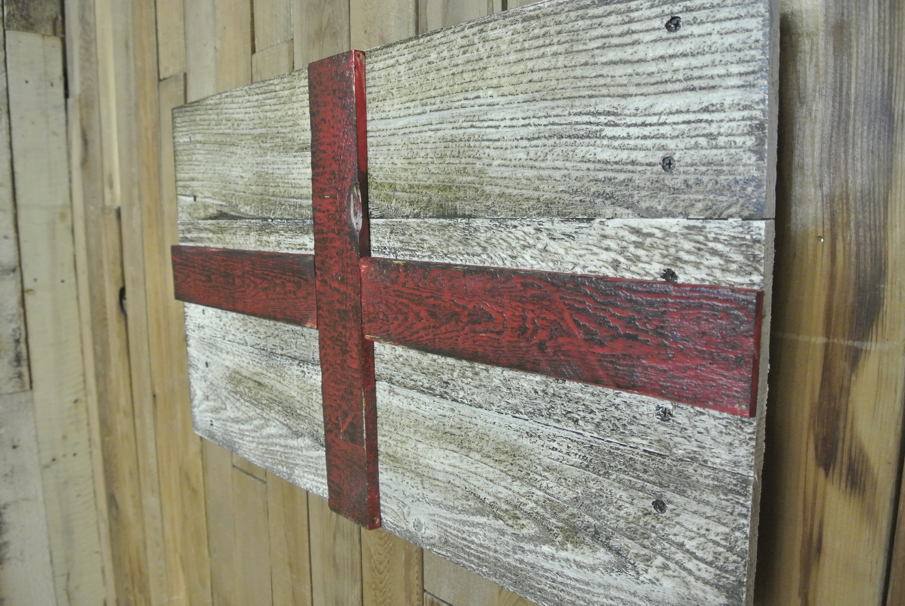 Saint George's Cross England Flag reclaimed wood pallet | Etsy