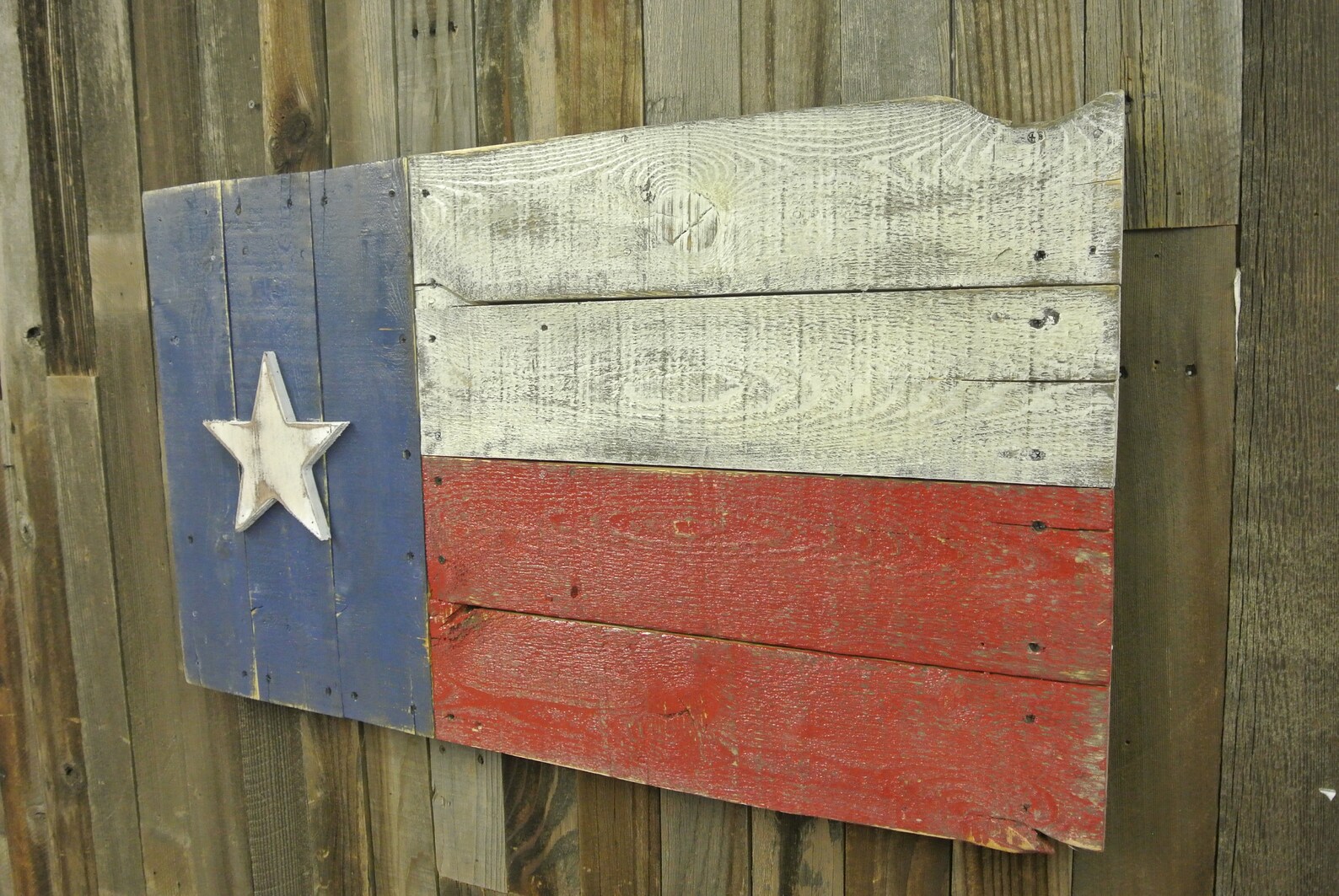 3D Texas Flag Distressed Reclaimed Wood Wall Art Lone Star | Etsy