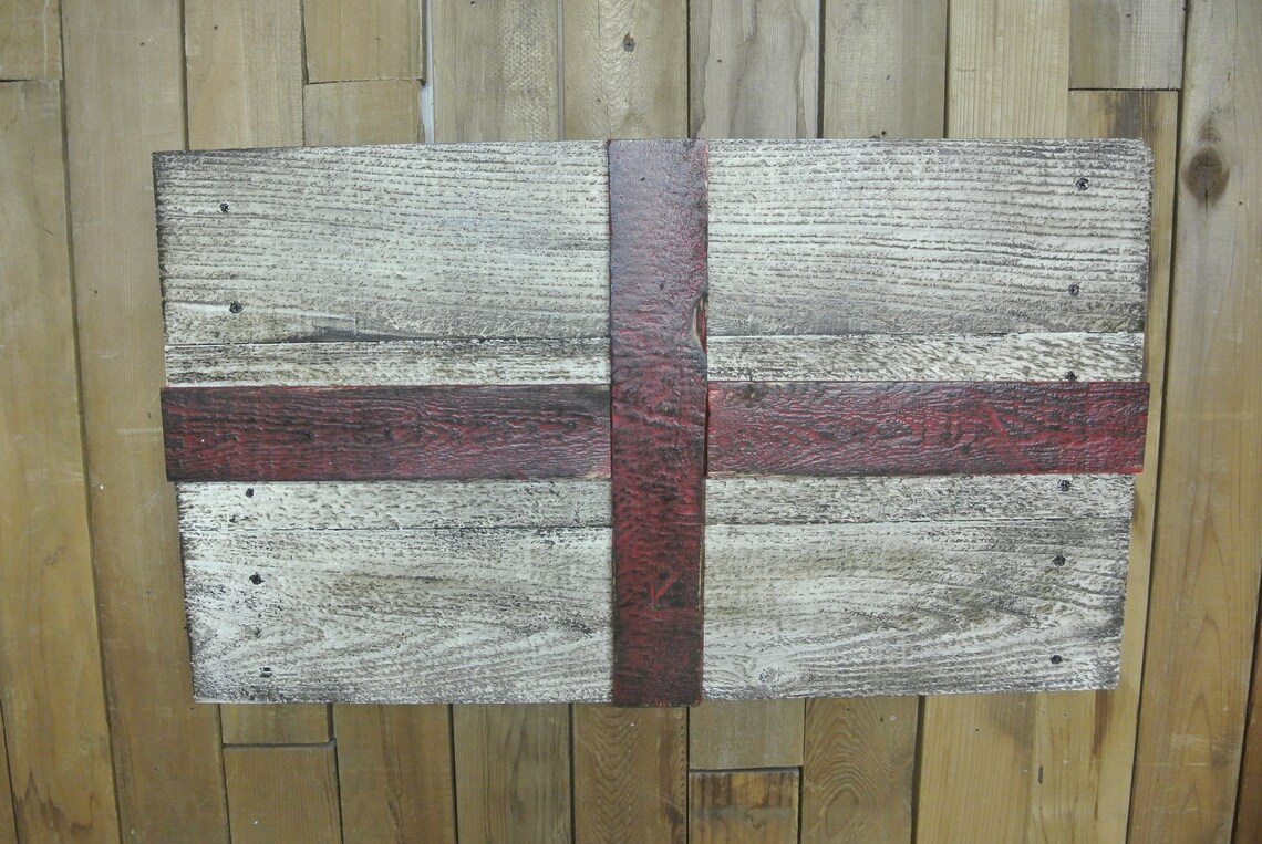 Saint George's Cross England Flag reclaimed wood pallet | Etsy
