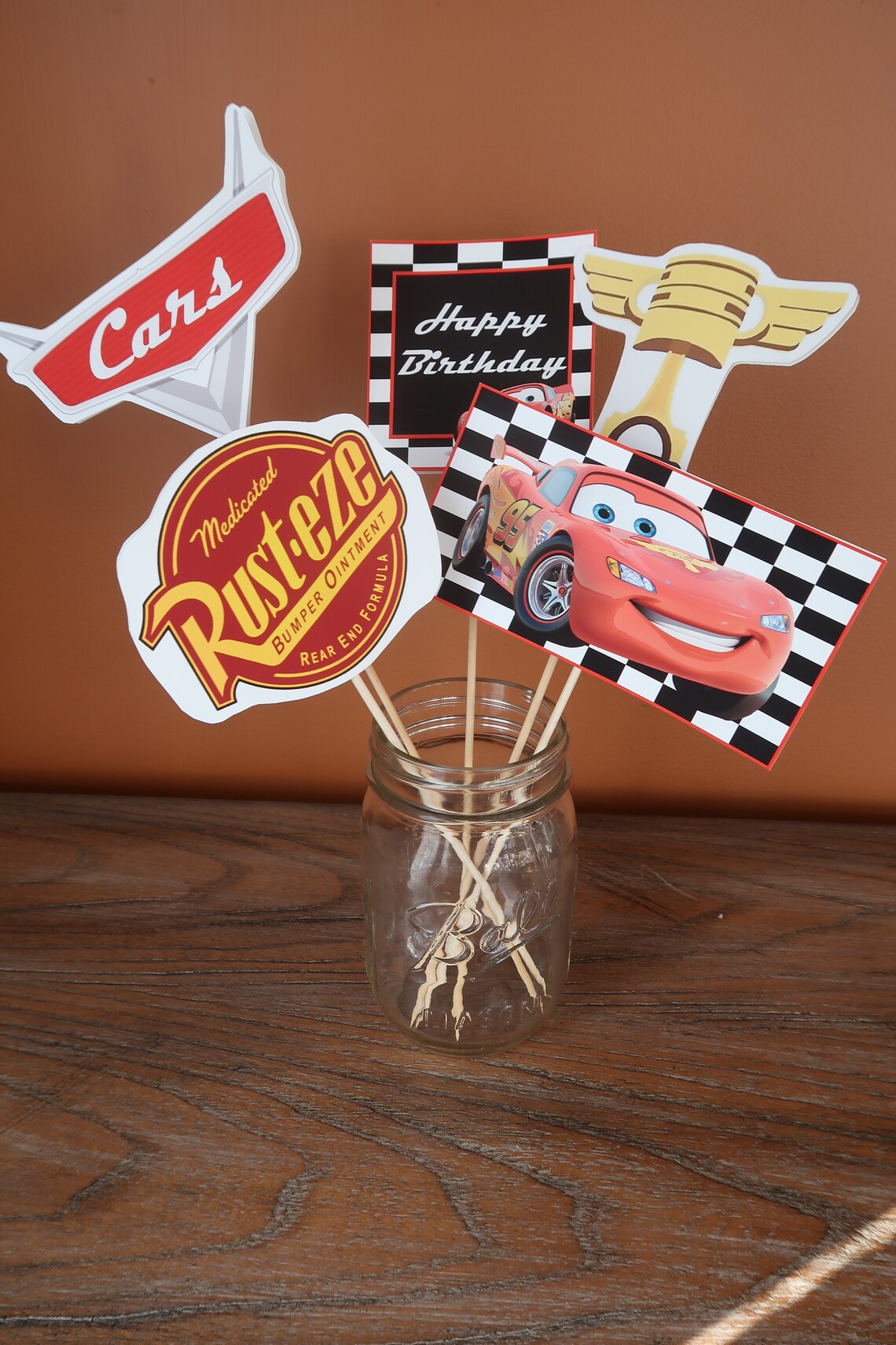 Disney Cars Themed Centerpiece Skewers - Lightening Mcqueen - Disney ...