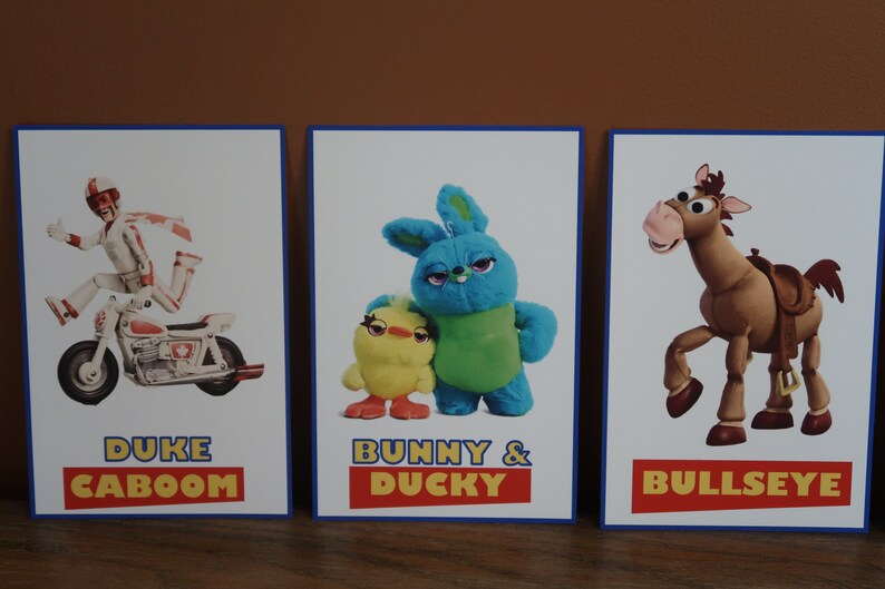Disney Toy Story Theme Table Character Cards Woody Buzz - Etsy