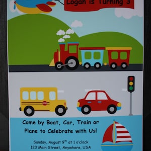 Transportation Themed / Vehicle Themed Party *** CUSTOMIZABLE ...