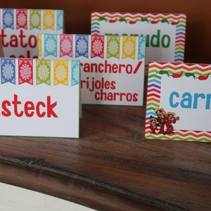 Fiesta Themed / Cinco De Mayo Themed - Food Tent Cards - Customizable ...