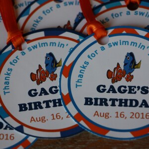 Finding Dory *** Nemo *** CUSTOMIZABLE *** Favor Tags - Gift Tags ...