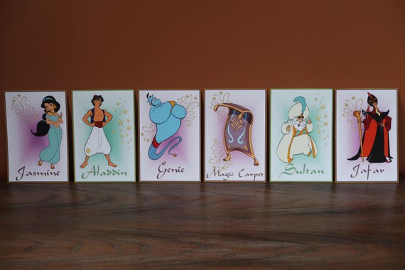 Aladdin Theme Table Character Cards princess Jasmine - Etsy