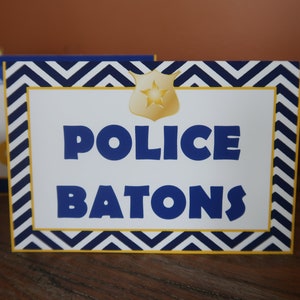 Police Themed Food Tent Cards - Customizable - Sold in Lots of 6 - Etsy