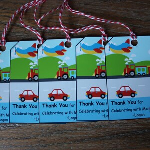 Transportation Themed / Vehicle Themed Party *** CUSTOMIZABLE *** Favor ...