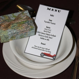 Vintage / Antique Car Theme Menu - **customizable** - Sold in Lots of ...