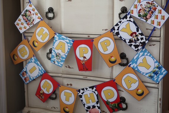 Toy Story Themed Happy Birthday Banner Customizeable | Etsy