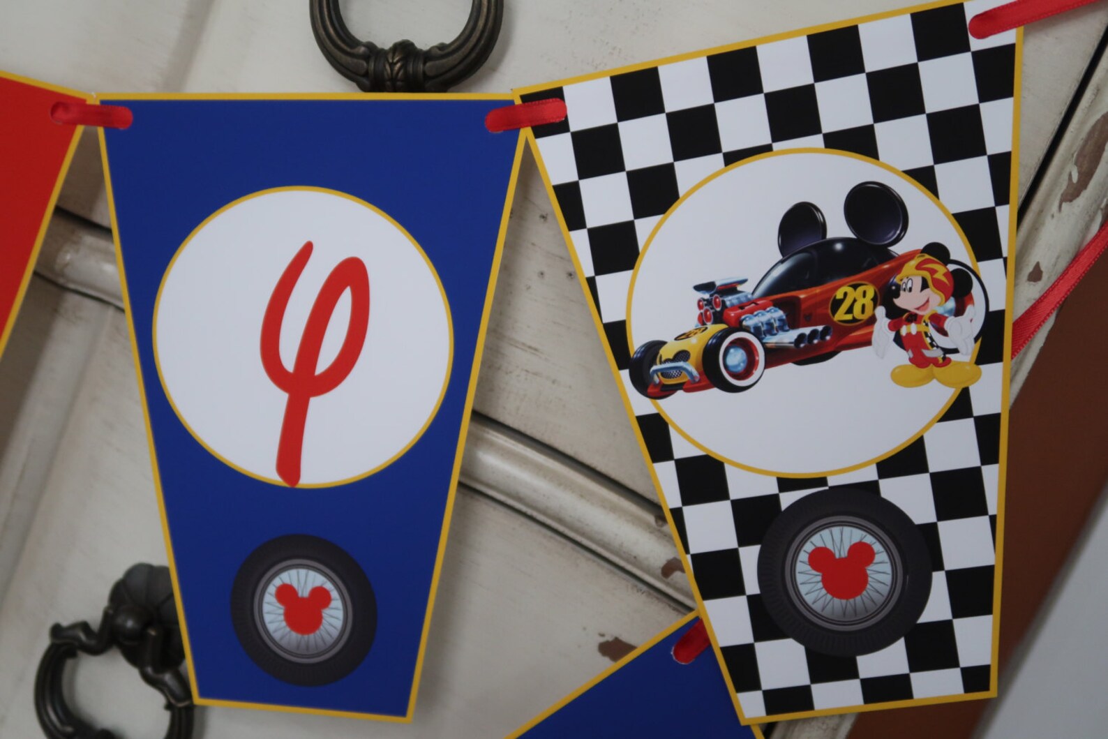 Mickey and the Roadster Racers Themed Banner Happy Birthday - Etsy