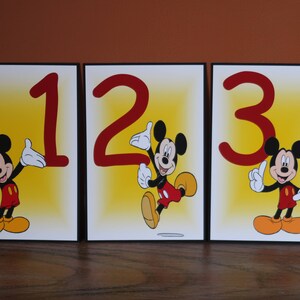 Mickey Mouse Table Number Cards (mickey Mouse Clubhouse, Disney Jr.) - Etsy
