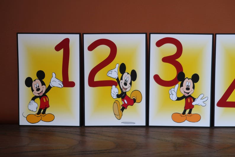 Mickey Mouse Table Number Cards mickey Mouse Clubhouse - Etsy