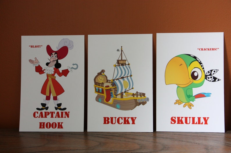 Jake and the Neverland Pirates Table Character Cards **jake, Izzy ...