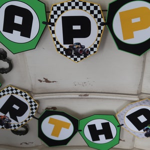 Monster Truck / Monster Jam Theme - Happy Birthday Banner ...