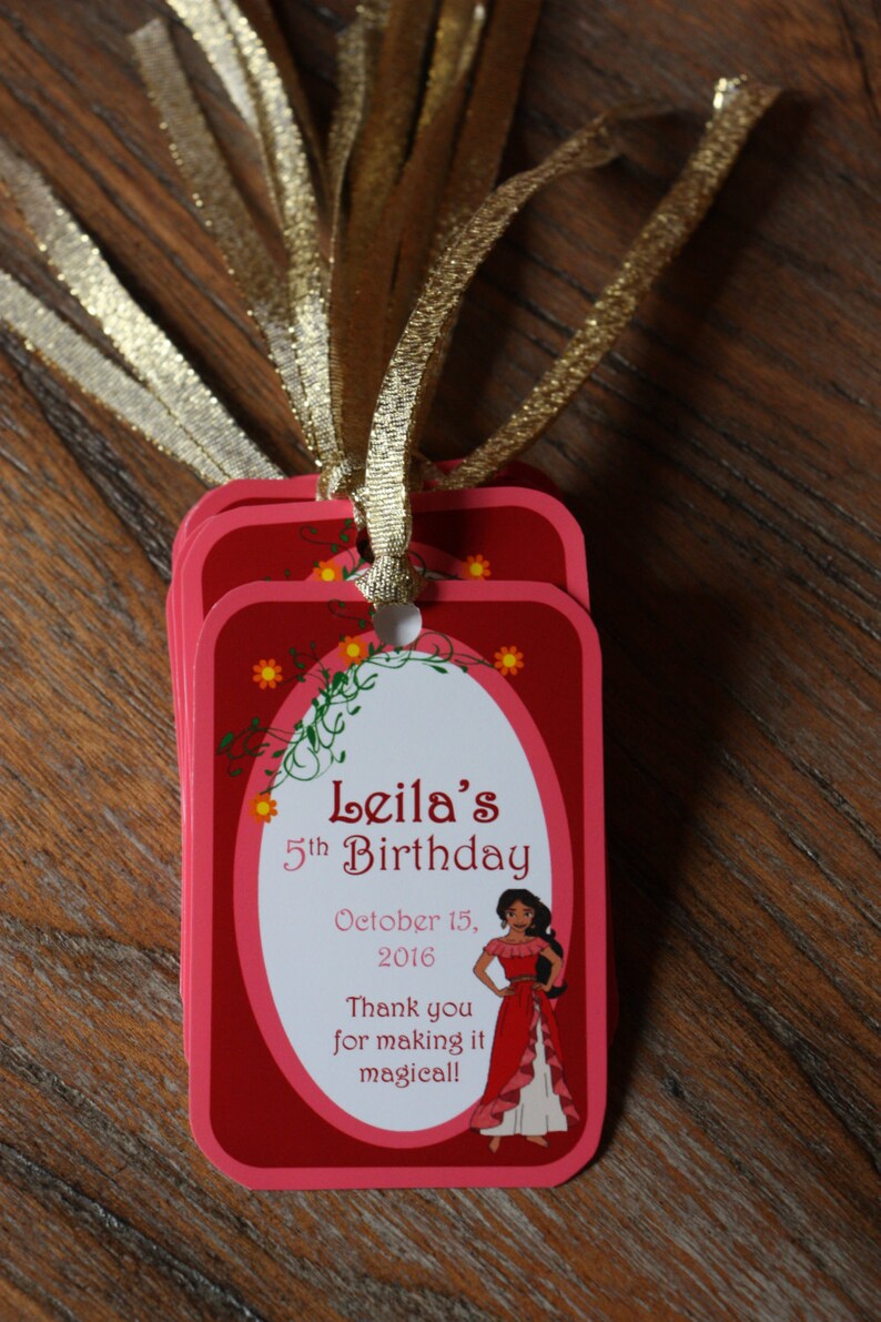 Elena of Avalor Themed Party CUSTOMIZABLE Favor Tags - Etsy
