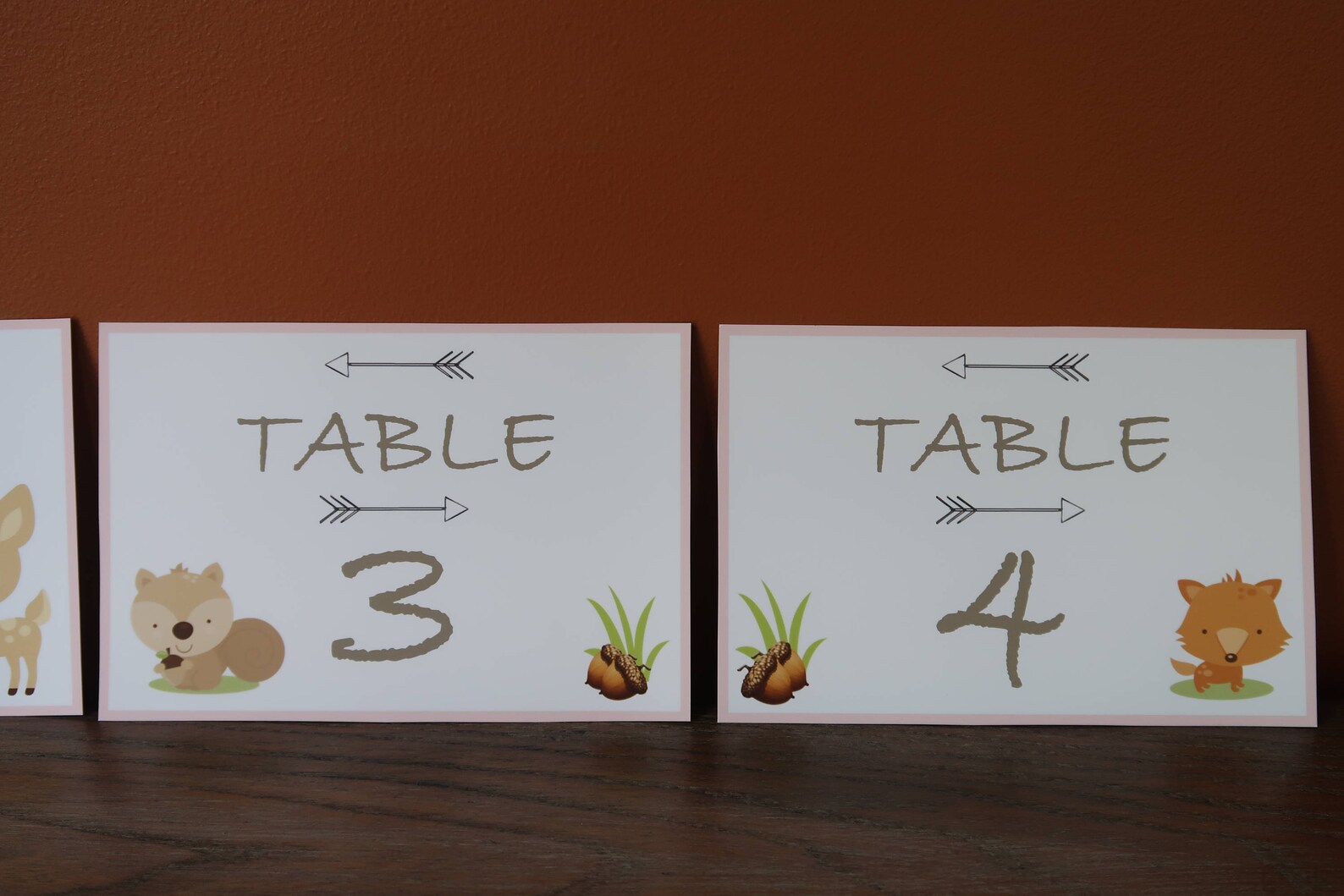 Woodland Themed / Baby Woodland Creatures Table Number Cards | Etsy