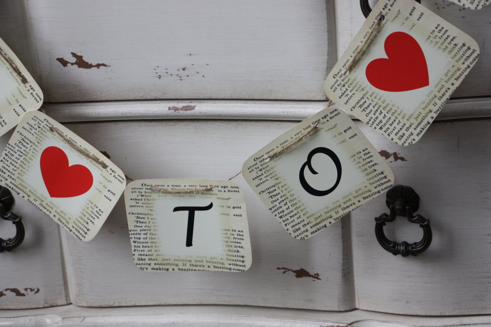 Book Page Themed Banner 11-12 Letter Customizable Banner - Etsy