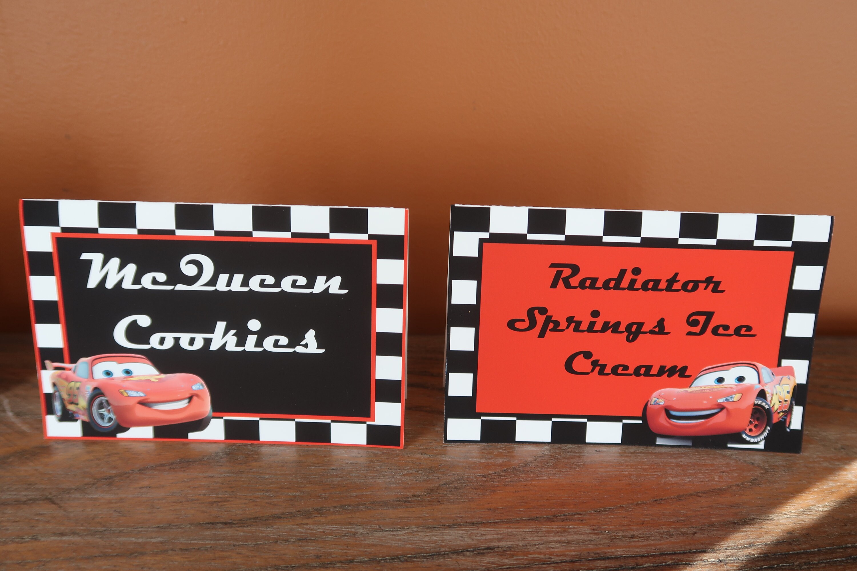 Disney Cars Themed - Food Tent Cards - Customizable - Lightning Mcqueen ...