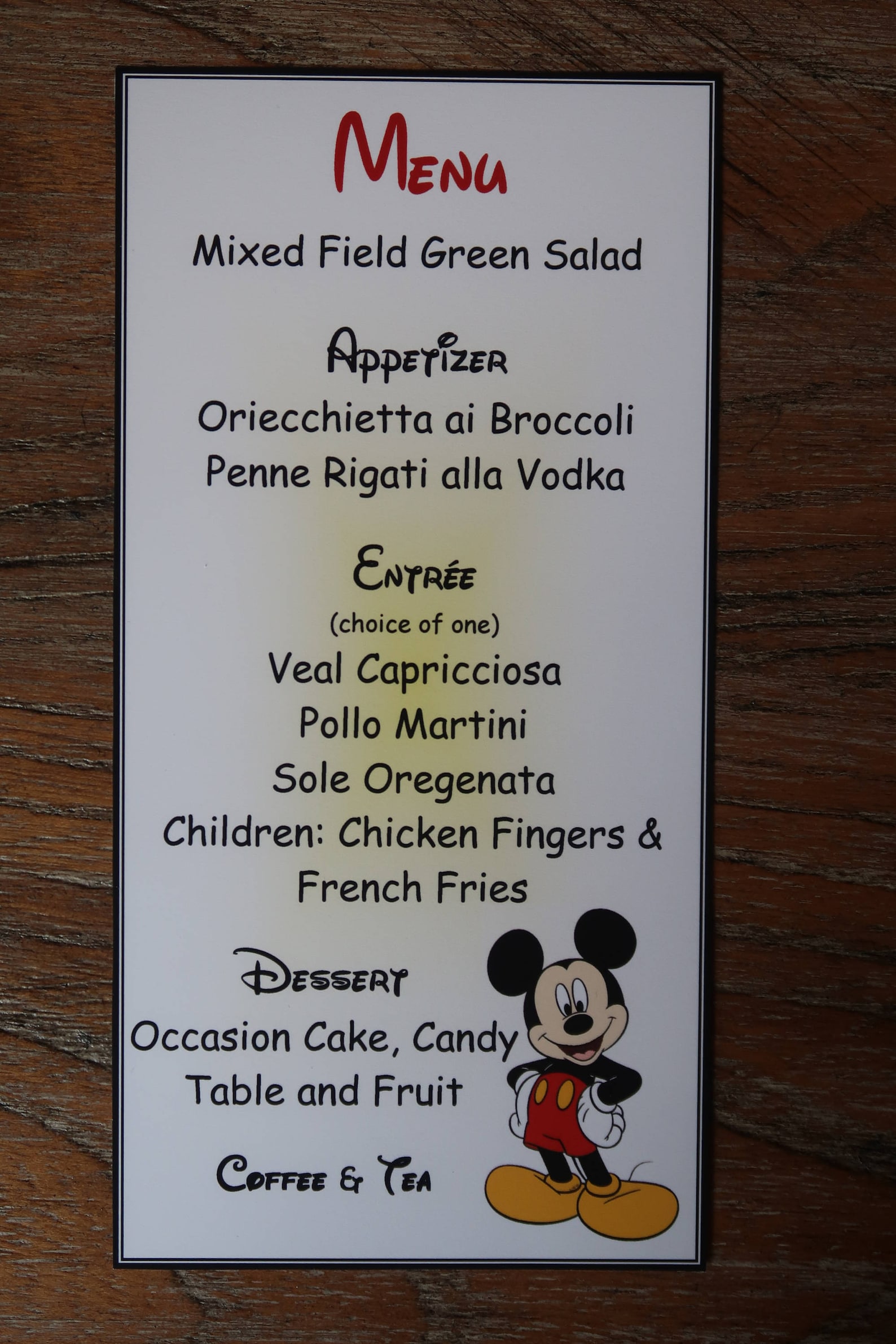 Mickey Mouse Theme Menu customizable Sold in Lots of - Etsy