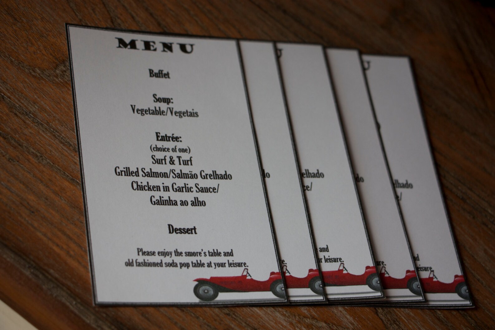 Vintage / Antique Car Theme Menu customizable Sold in | Etsy