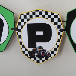 Monster Truck / Monster Jam Theme - Happy Birthday Banner ...