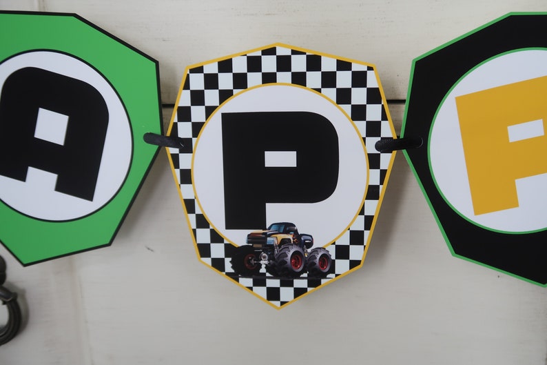 Monster Truck / Monster Jam Theme Happy Birthday Banner - Etsy