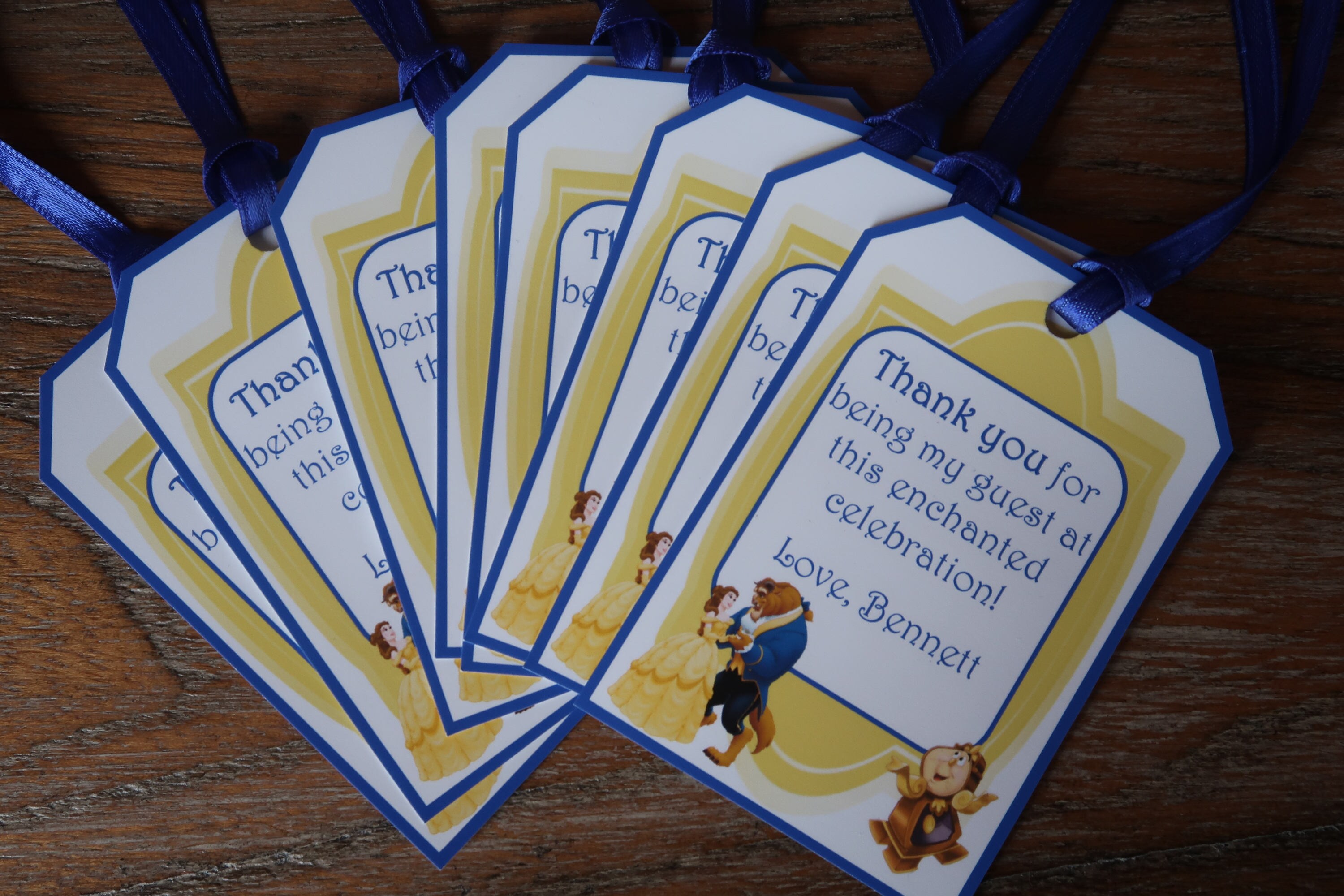 Beauty and the Beast Themed Party *** CUSTOMIZABLE *** Favor Tags ...