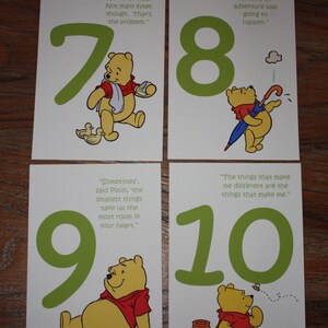 Winnie the Pooh Table Number Cards - Etsy