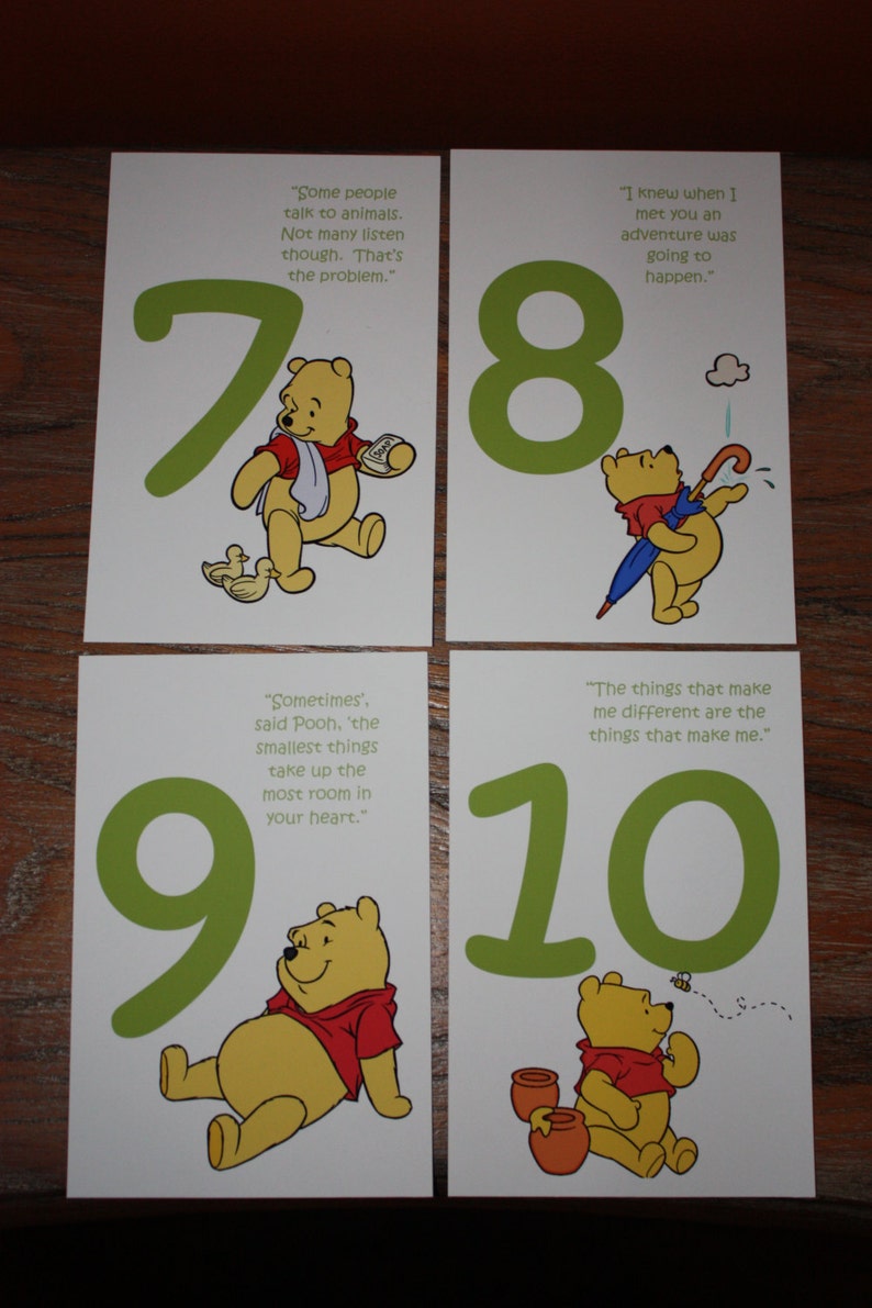 Winnie the Pooh Table Number Cards - Etsy