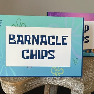 Under the Sea Themed - Food Tent Cards - Customizable - Cartoon Under ...