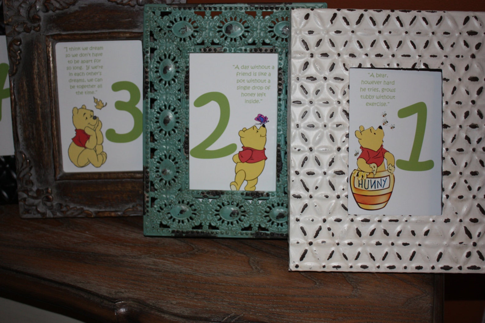 Winnie the Pooh Table Number Cards - Etsy