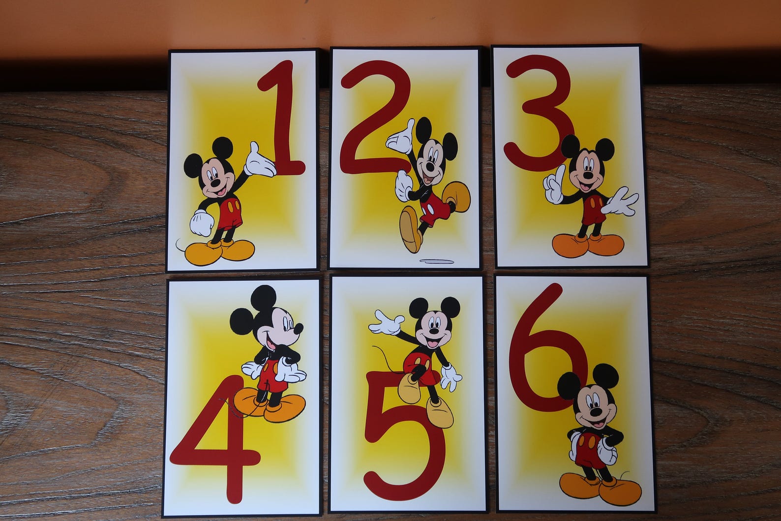 Mickey Mouse Table Number Cards Mickey Mouse Clubhouse | Etsy