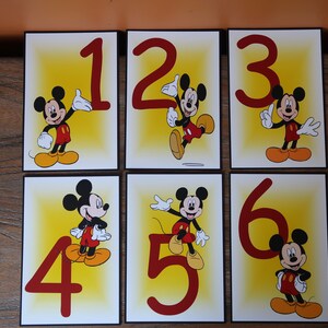 Mickey Mouse Table Number Cards (mickey Mouse Clubhouse, Disney Jr.) - Etsy