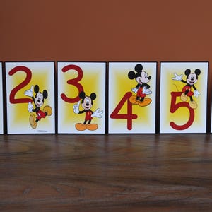 Mickey Mouse Table Number Cards (mickey Mouse Clubhouse, Disney Jr.) - Etsy