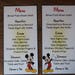Mickey Mouse Theme Menu customizable Sold in Lots of 10 Mickey Mouse ...
