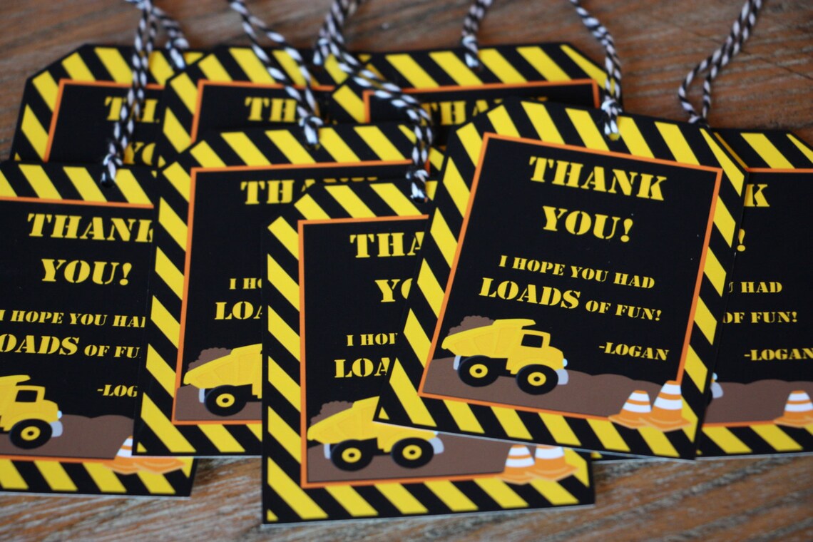 Construction Themed / Truck Themed Party *** CUSTOMIZABLE *** Favor ...