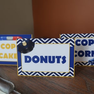 Police Themed Food Tent Cards - Customizable - Sold in Lots of 6 - Etsy