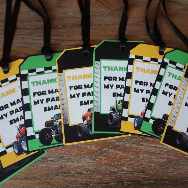 Monster Jam Party Thank You - Etsy