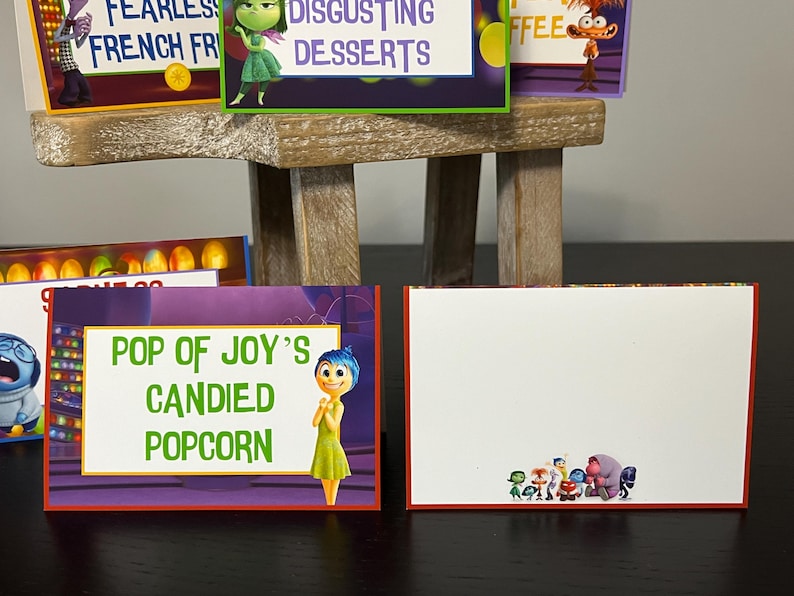 Inside Out / Inside Out 2 Themed - Food Tent Cards - Customizable ...