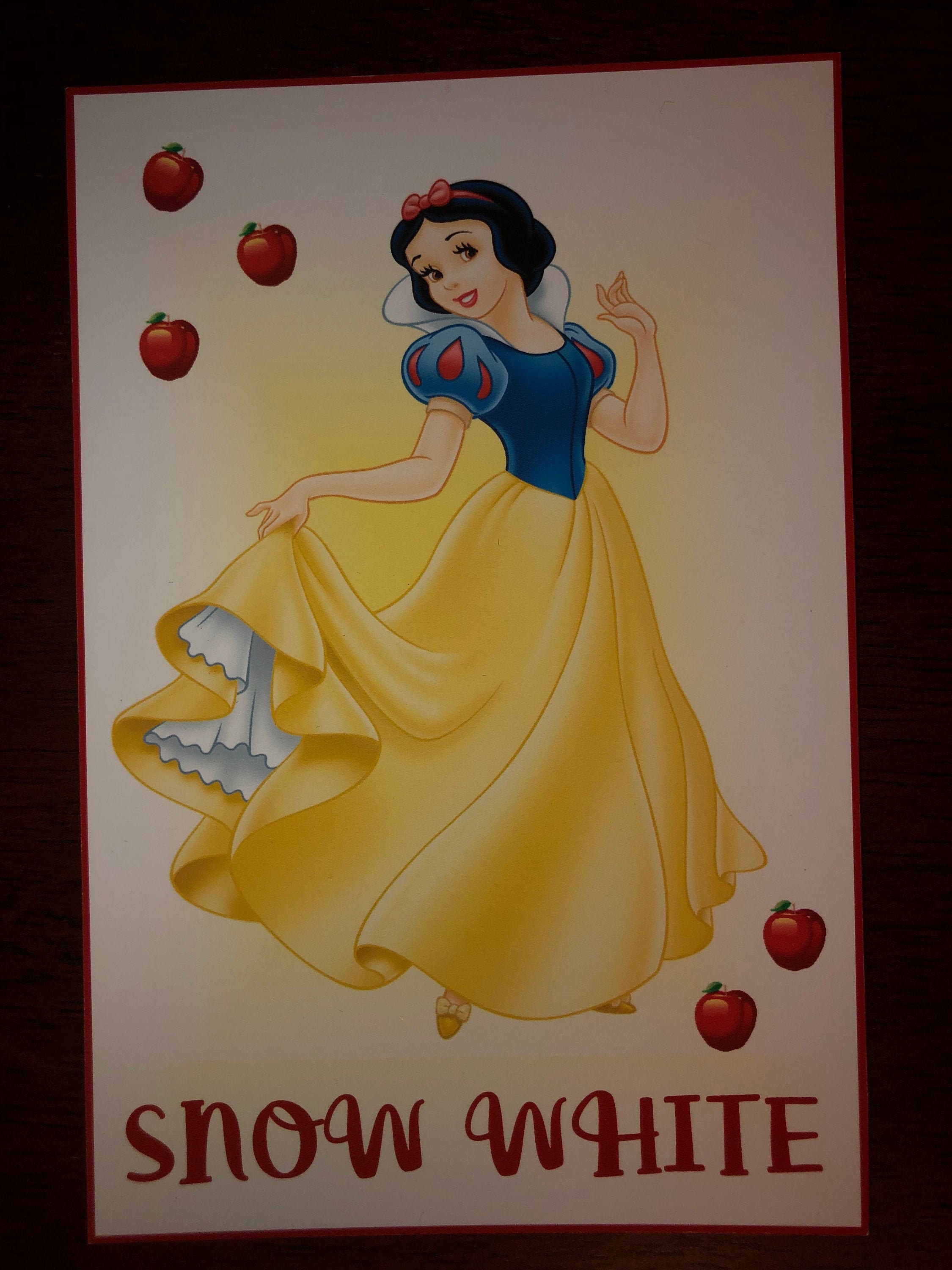 Snow White Table Cards Snow White and the Seven Dwarfs | Etsy