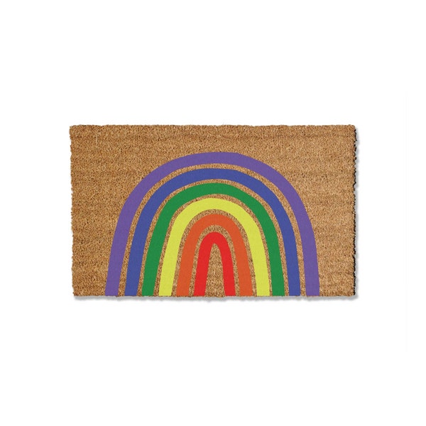 Rainbow Doormat - Etsy