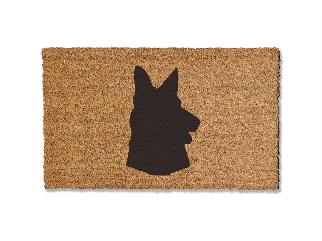 German Shepherd Door Mat, Dog Doormat, Belgian Malinois Doormat, Large ...