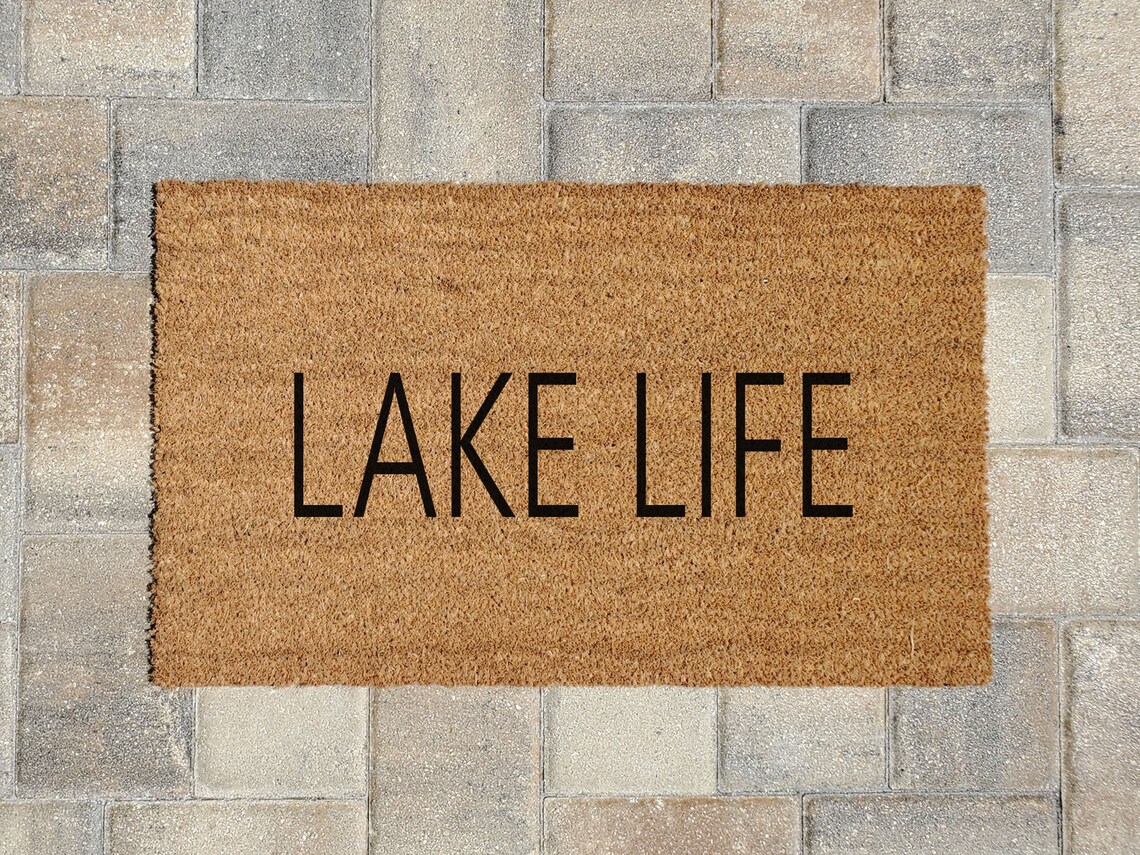 Lake Life Doormat Welcome Mat Lake House Doormat Large | Etsy