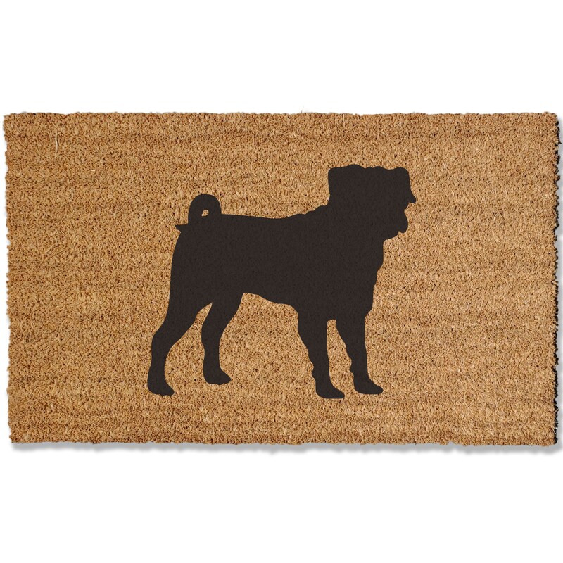 Pug Welcome Mat - Etsy
