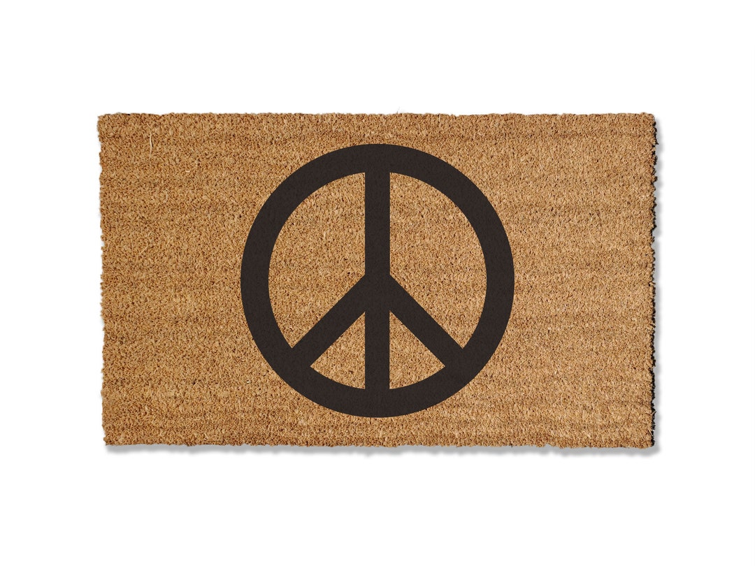 Peace Doormat, Coir Doormat, Welcome Mat, Large Doormat, Multiple Sizes ...