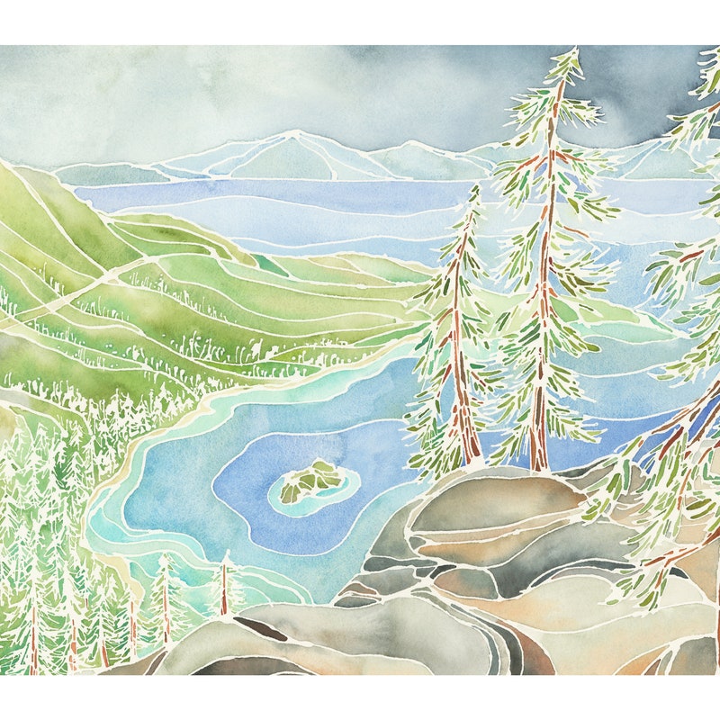Lake Tahoe Painting - Etsy