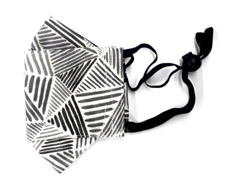 Cotton FITTED Face Masks With Nose and Chin Gussets, 2 ADJUSTABLE Skull ...