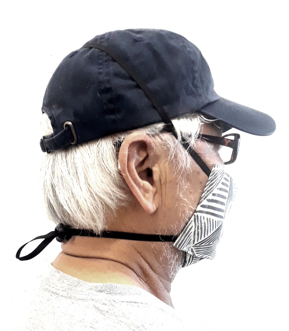 Cotton FITTED Face Masks With Nose and Chin Gussets, 2 ADJUSTABLE Skull ...